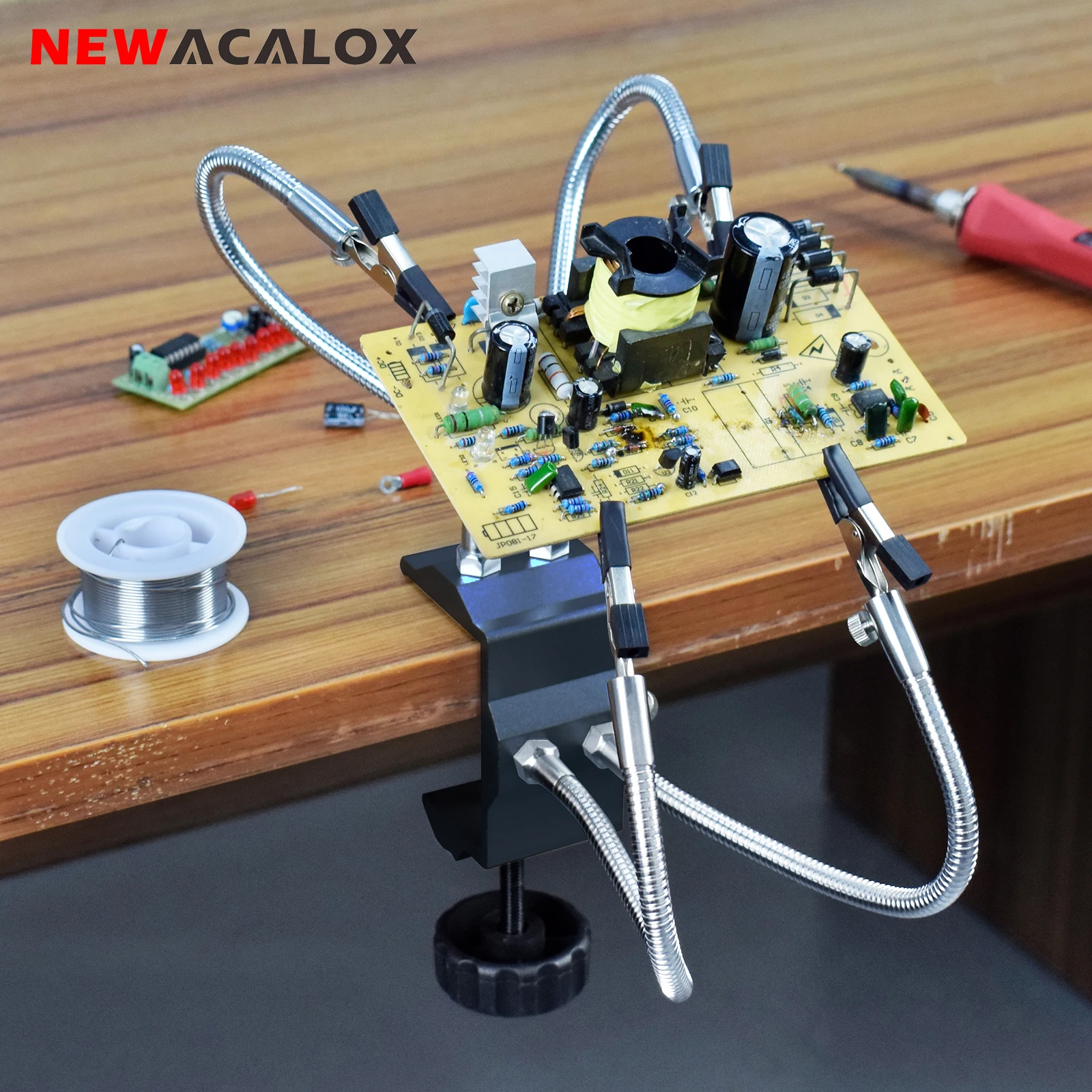 NEWACALOX-Desk-Clamp-Soldering-Station-Holder-PCB-Alligator-Clip-Multi ...