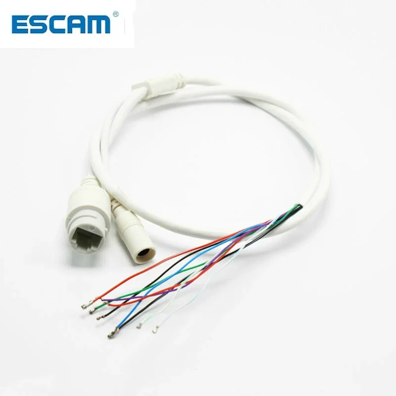 5pcs High Quality 9-Pin IP Camera Module Network Cable Pigtail 80cm 1/2 ...