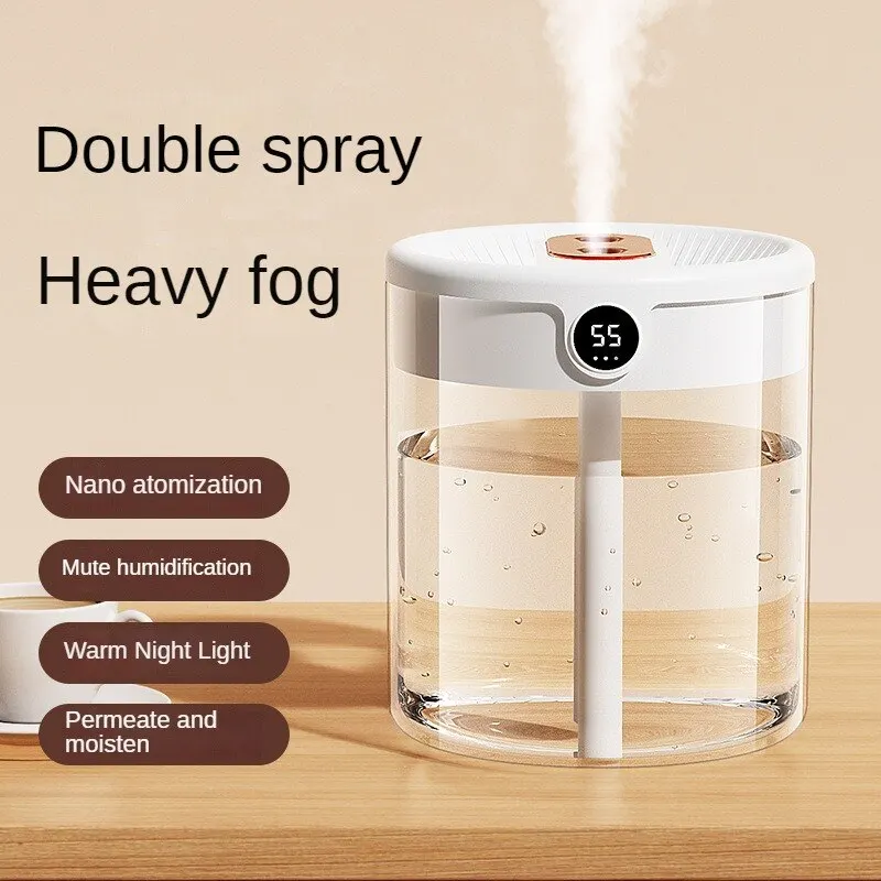 New-2L-Double-Spray-Humidifier-Atomizer-Usb-Large-Capacity-Home-Mute ...