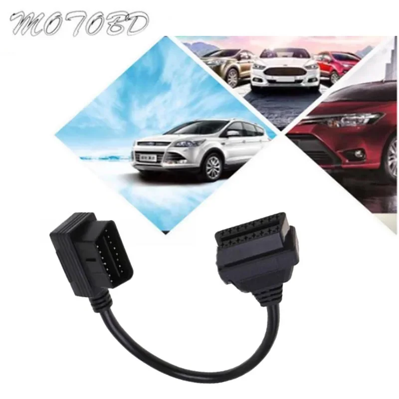 30cm-OBD2-Diagnostic-Extension-Cable-16-Pin-Male-To-16Pin-Female-OBD ...