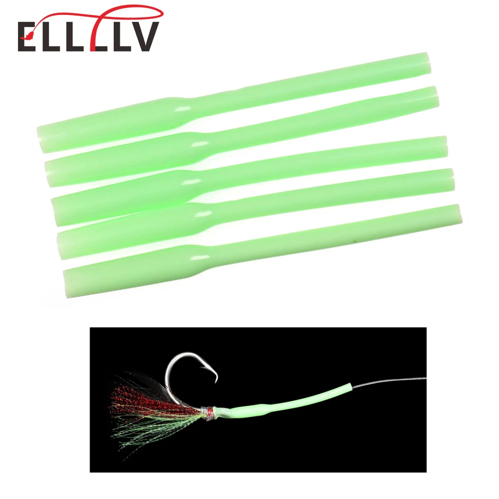 Elllv 100PCS Luminous Tube Hook Sleeve Fishing Rig Accessories Hook ...