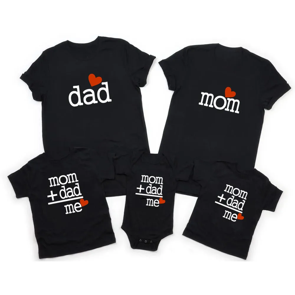 Mom Dad Me Family Matching Outfits Father Daughter Son Clothes Look ...
