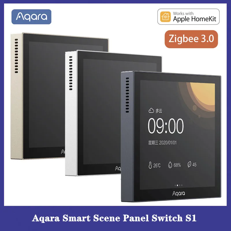 New-Aqara-Smart-Scene-Panel-Switch-S1-Zigbee-3-0-3-95-inch-Touch-Screen ...