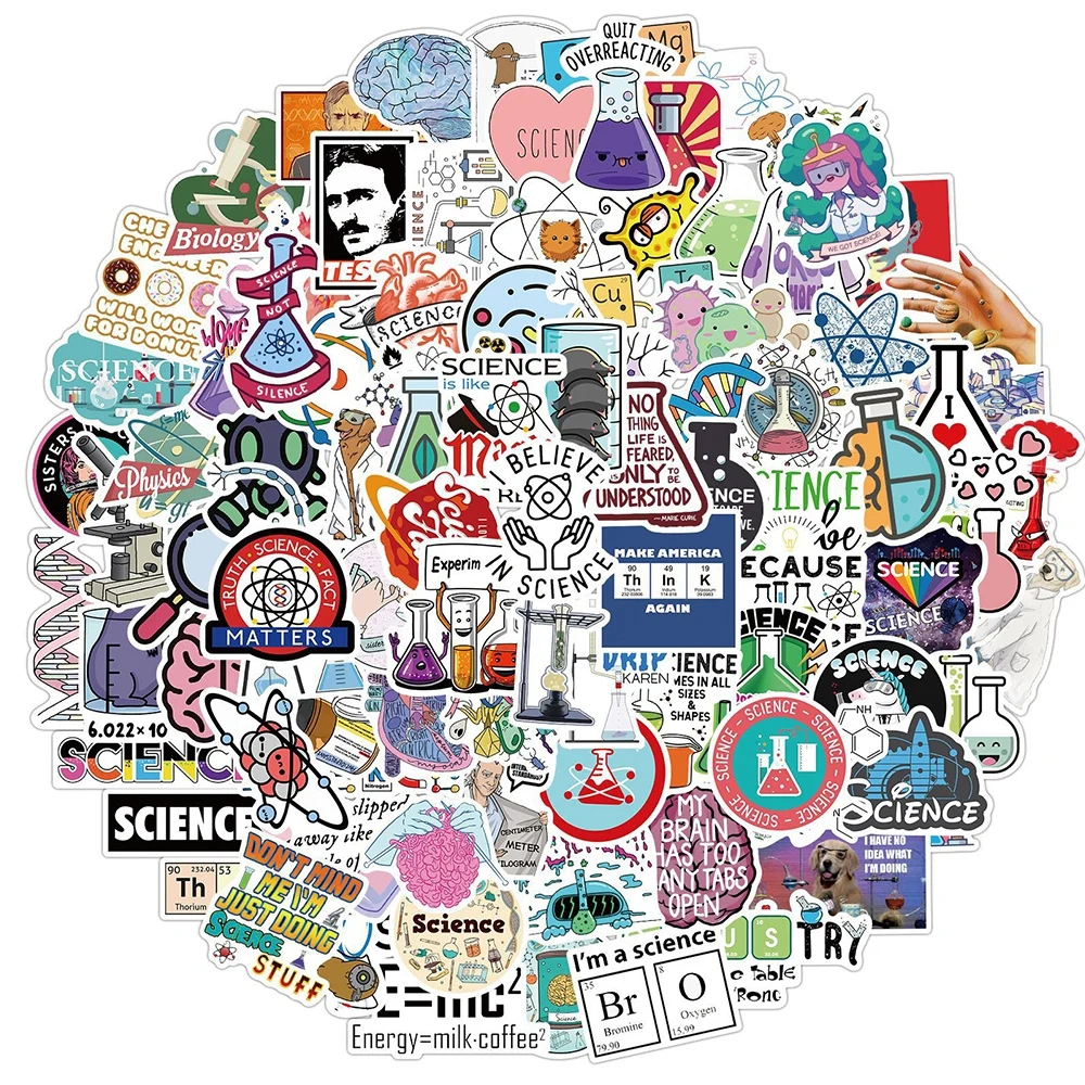 10-30-50-100PCS-Science-Lab-Anatomy-Biology-Stickers-Fridge-Guitar ...