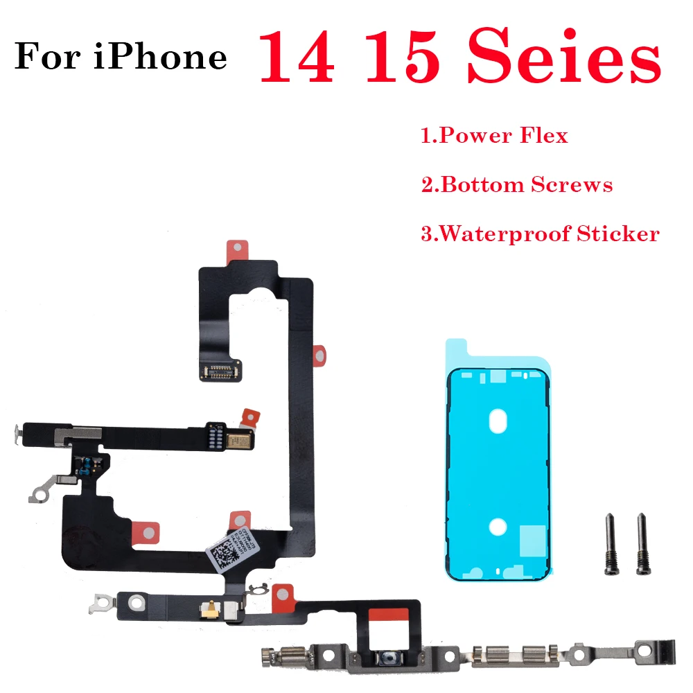 New Mute ON OFF Switch Power Volume Button Flex Cable Ribbon + Bottom ...