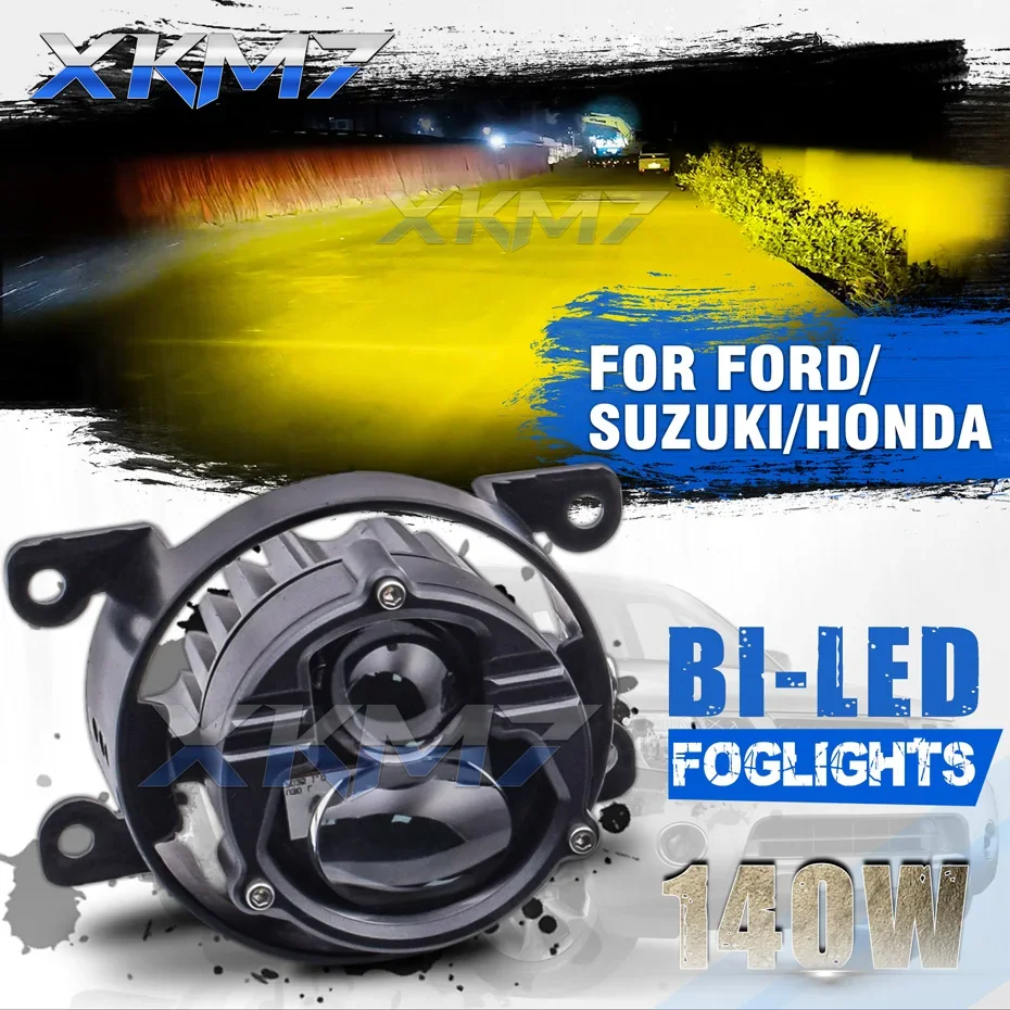 Bi-LED-Fog-Lights-LED-Driving-Lamps-Spotlight-For-Ford-Fiesta-Focus-2-3 ...