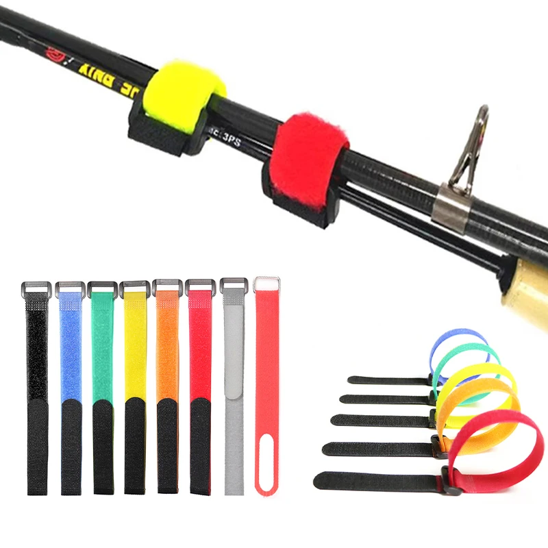 5-10-20pcs-Fishing-Rod-Tie-Holder-Strap-Suspender-Hook-Loop-Fastener ...