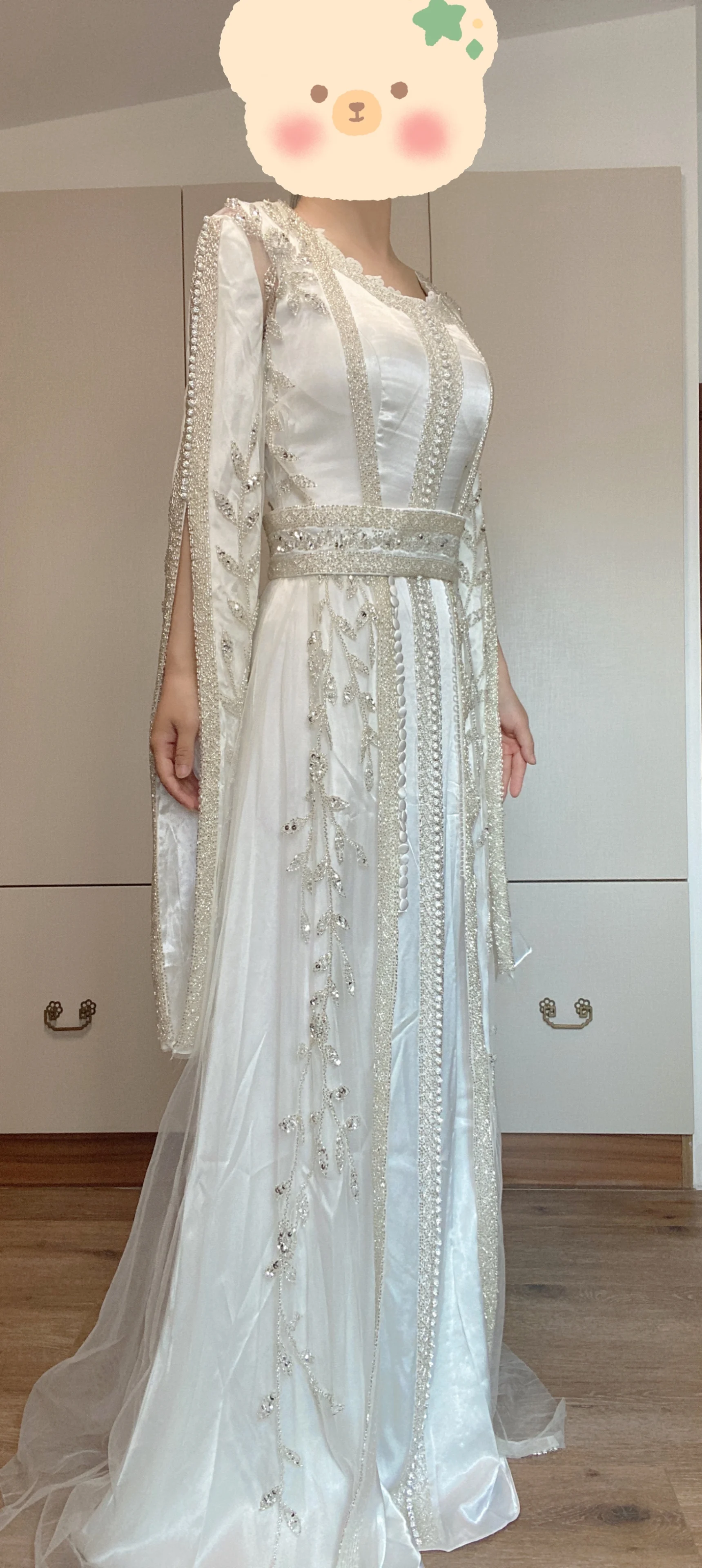 Luxury Moroccan Kaftan Ivory Evening Dresses for Women Wedding Party ...