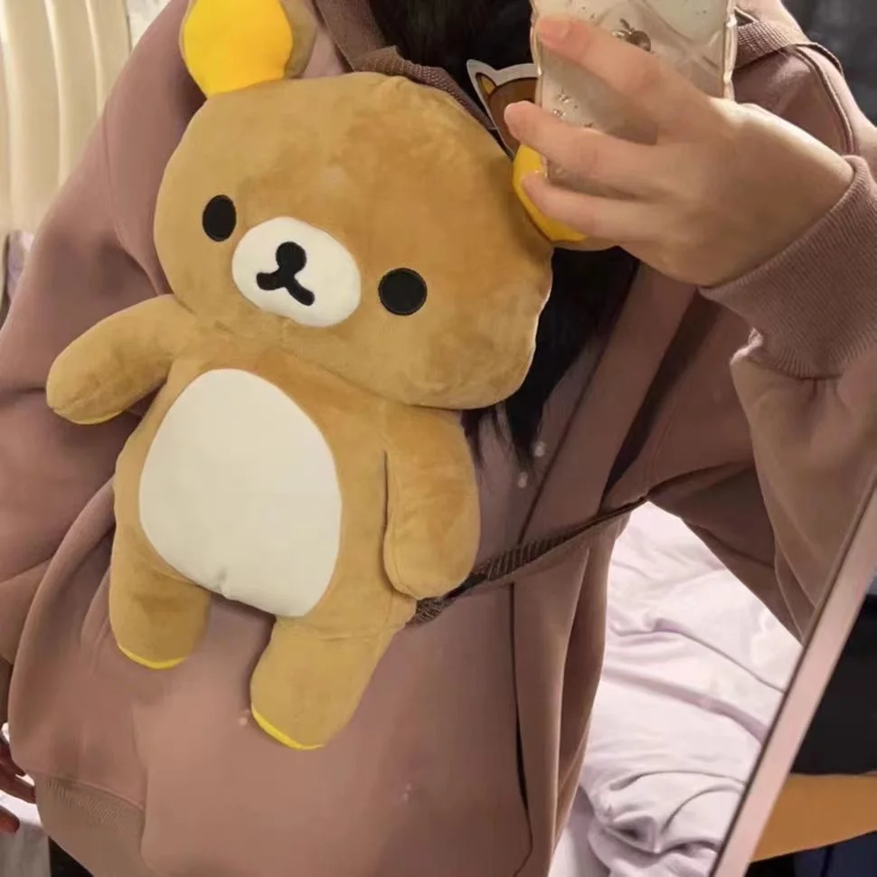 45cm-Cute-Rilakkuma-Plush-Backpack-Cartoon-Character-Shoulder-Bag ...
