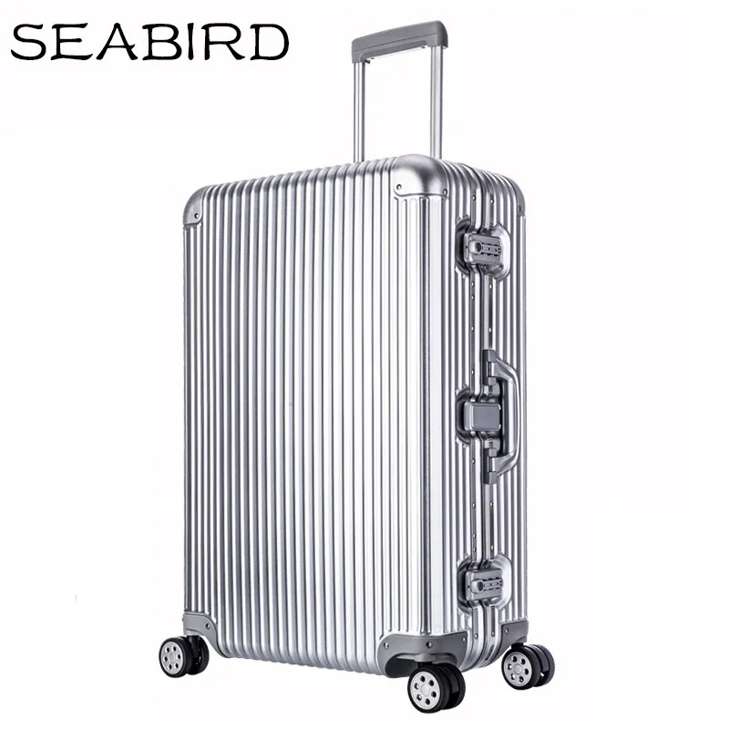 SEABIRD-All-Aluminum-CarryOn-Luggage-Zipperless-HardShell-Suitcase-with ...