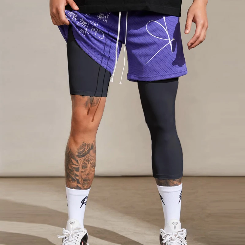 Single-Leg-Basketball-Leggings-Quick-Drying-Men-s-Running-Football-Yoga ...