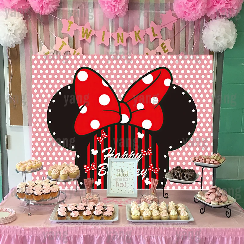 Black Minnie Mouse Head With Red Bow