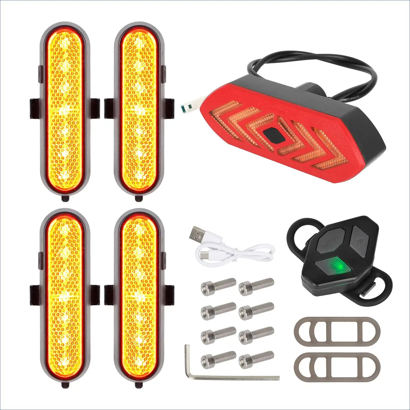 Intelligent-Remote-Control-Turn-Signal-Light-LED-Warning-Light-Charging ...