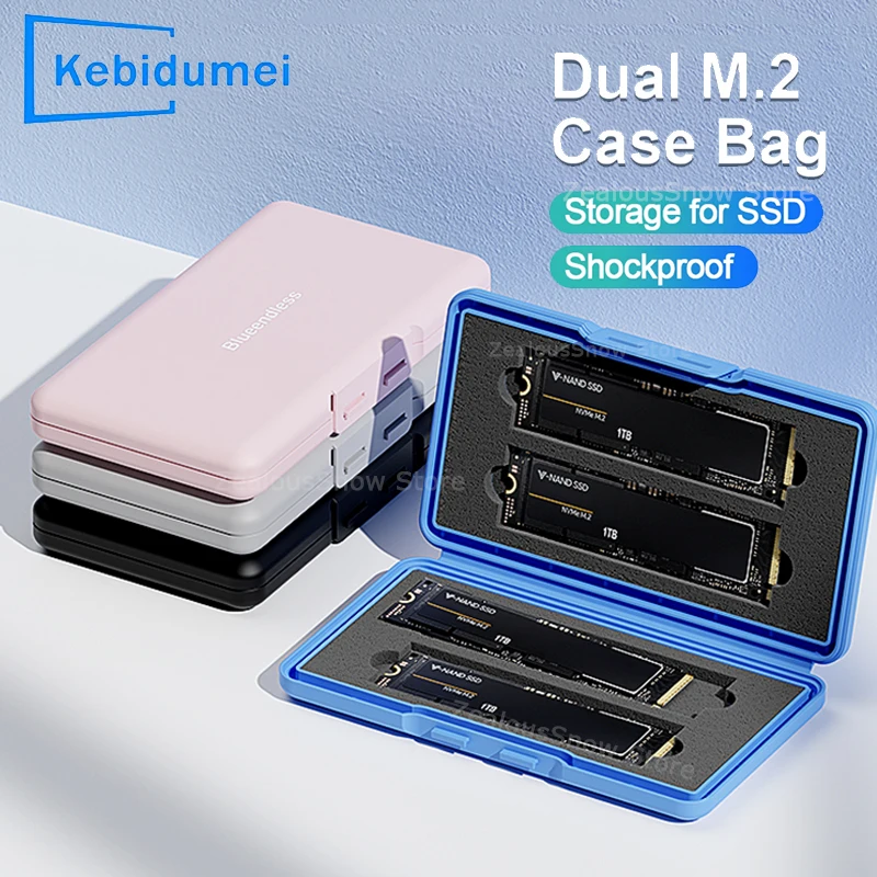 4 Slots M.2 SSD Case Storage Case 2280 SSD Behuizing Tas voor SSD ...