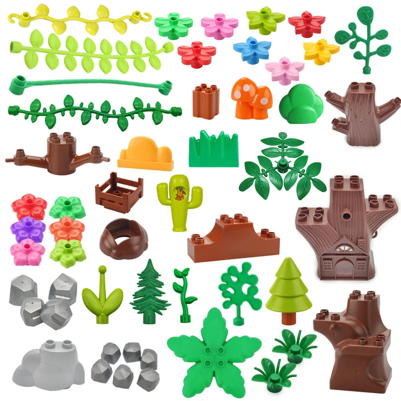 Big Blocks Forest Plant Series Flower Grass Tree Outdoor Adornment ...