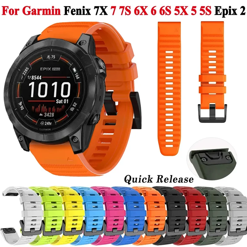 20-22-26mm-Silicone-Strap-For-Garmin-Forerunner-945-935-735-645-630-620 ...