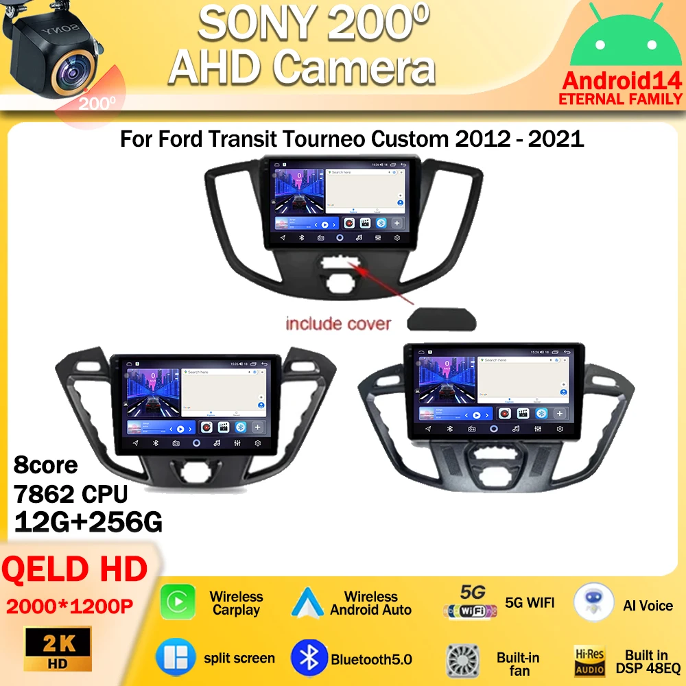 Android-14-Car-Radio-For-Ford-Transit-Tourneo-Custom-2012-2021 ...