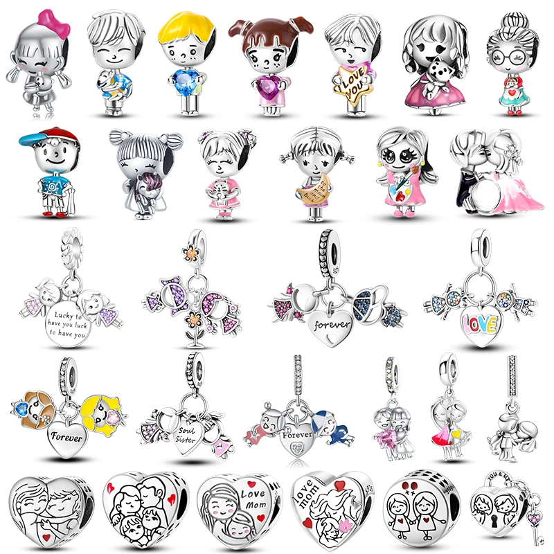 Colgante-de-plata-925-para-ni-a-y-ni-o-dije-compatible-con-pulseras ...