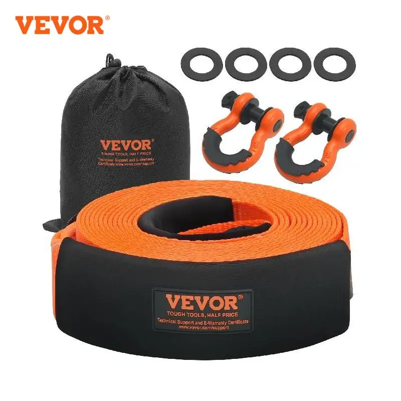 VEVOR-Polyester-Tow-Strap-Recovery-Kit-High-Strength-Car-Racing-Tow ...