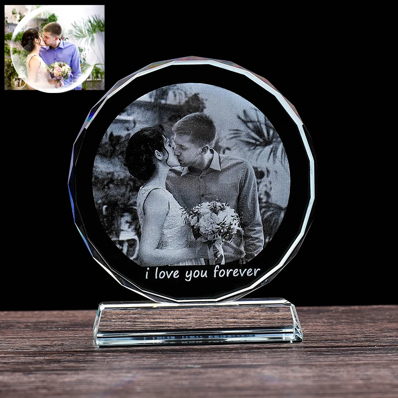 Customized-Round-Shape-Crystal-Glass-Photo-Frame-Personalized-Figurines ...
