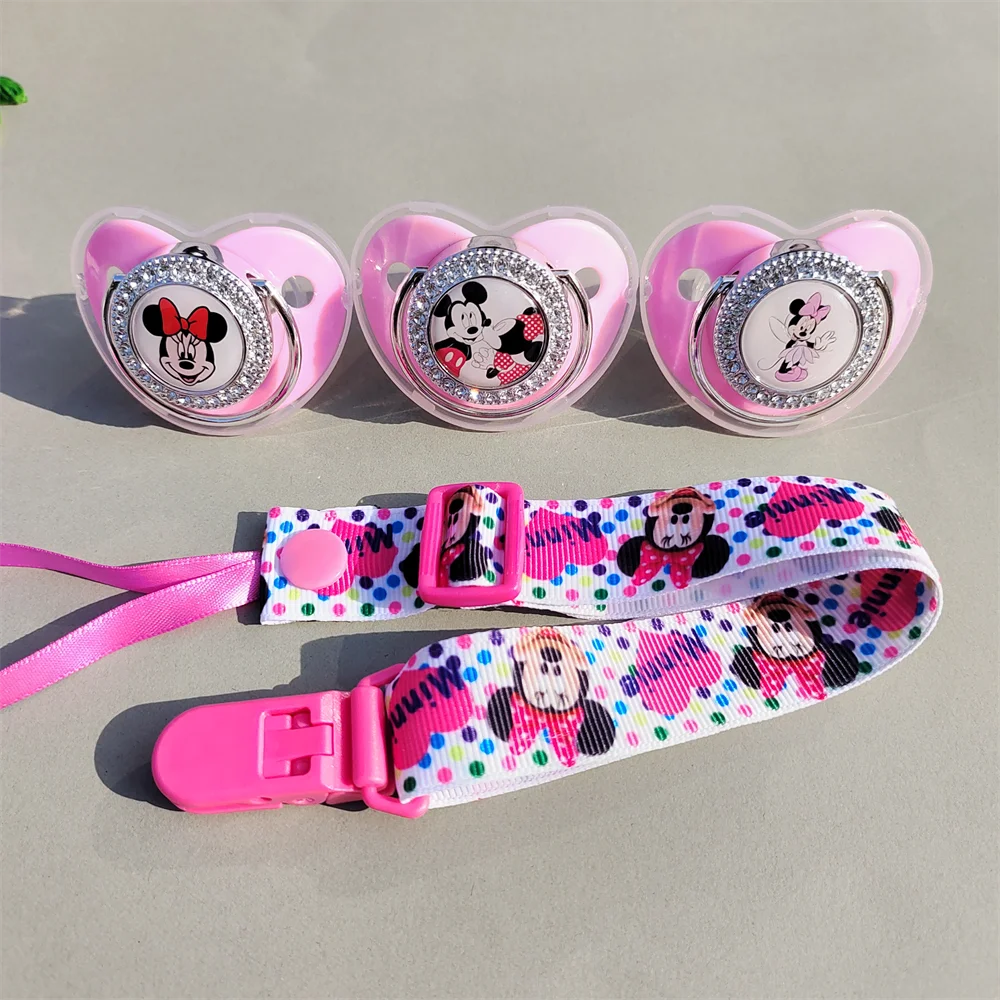2023 Disney Minnie Mouse Shiny Baby Silicone Pacifier Weaning ...