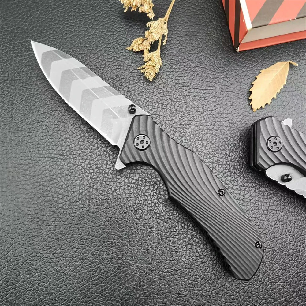 KS-1311TS-Trace-Folding-Knife-Tiger-striped-Steel-Drop-Point-Blade ...