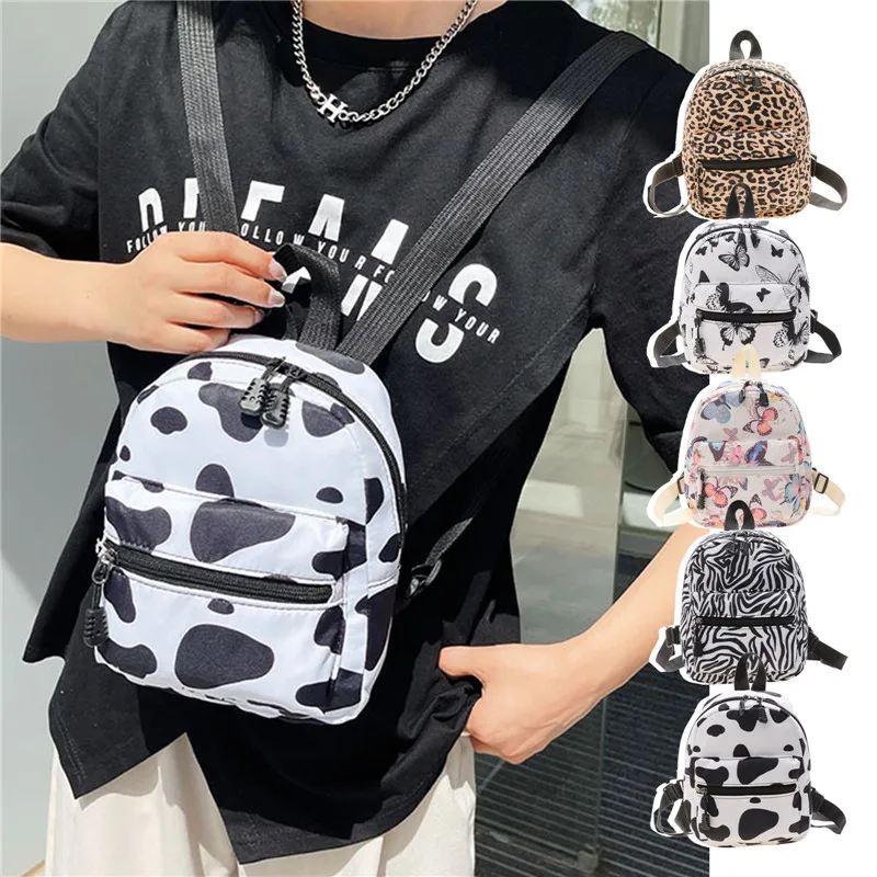 Fashion Backpack Nylon Female Bag Multifunctional Solid Color Backpacks ...