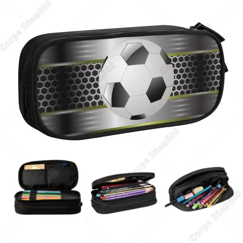 Soccer Ball Pattern Cute Pencil Cases Boys Gilrs Large Capacity ...