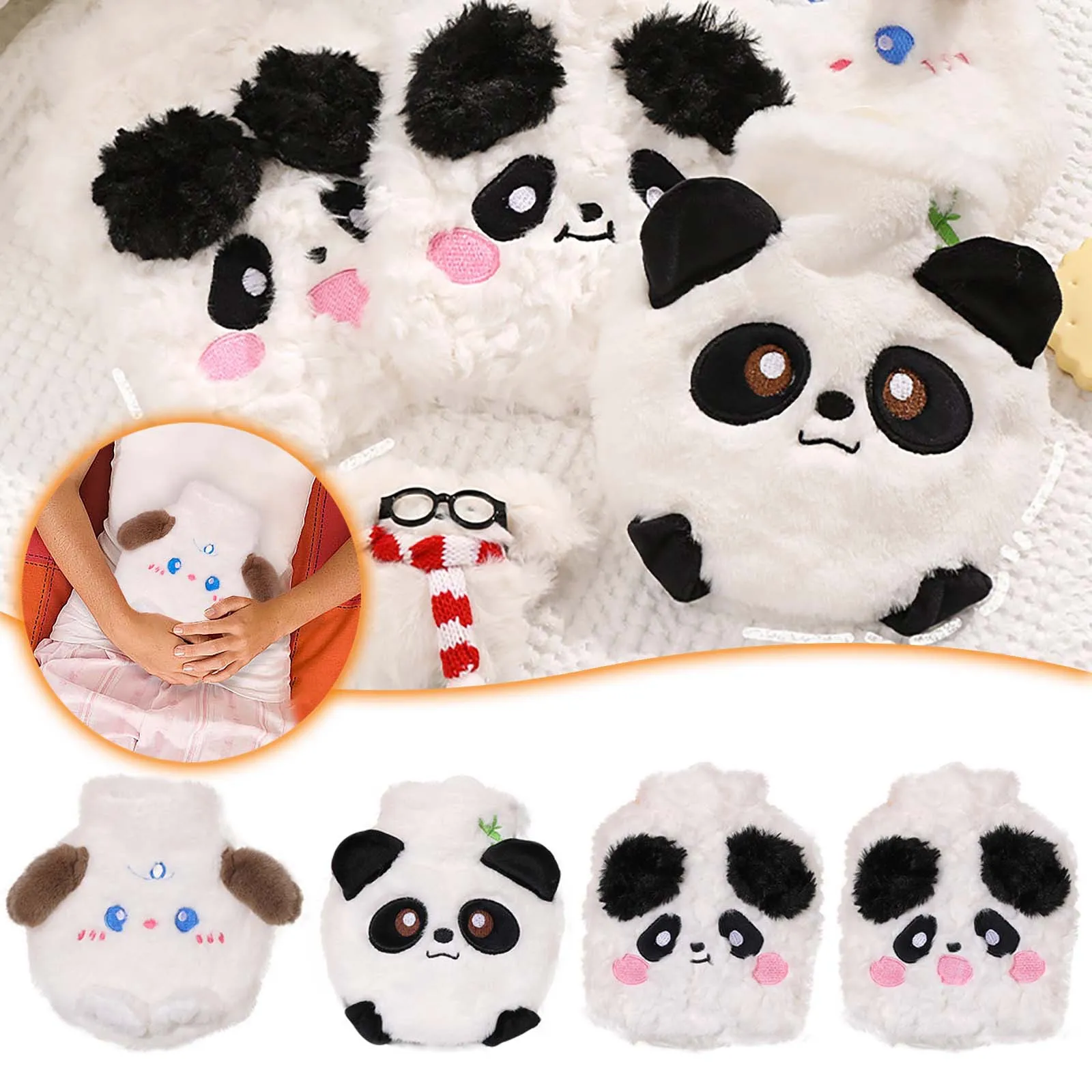 Cute-Panda-Warm-Water-Bag-Soft-Fleece-Creative-Animal-Shaped-Water ...