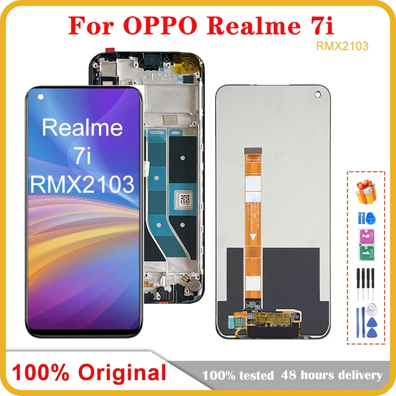 6.5" Original For OPPO Realme 7i LCD RMX2103 LCD Display Touch Screen ...