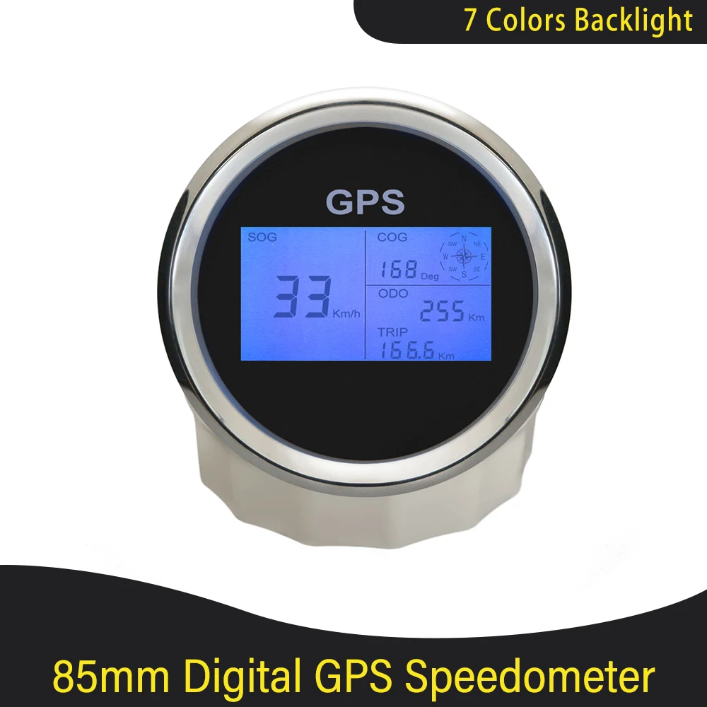 Waterproof-Boat-Car-GPS-Speedometer-Digital-LCD-Speed-Gauge-Odometer ...