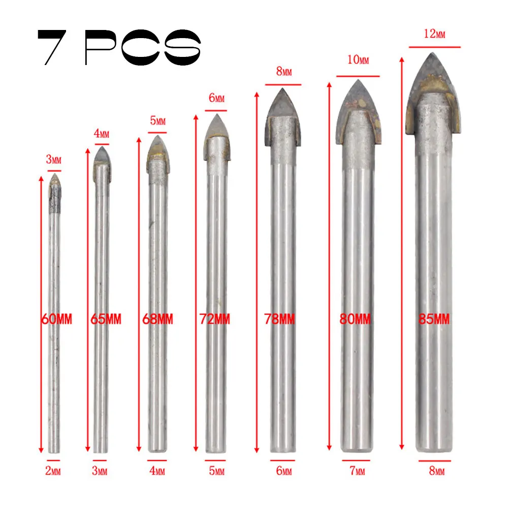 4-6-7-Pcs-Glass-Marble-Porcelain-Spear-Head-Ceramic-Tile-Drill-Bits-Set ...