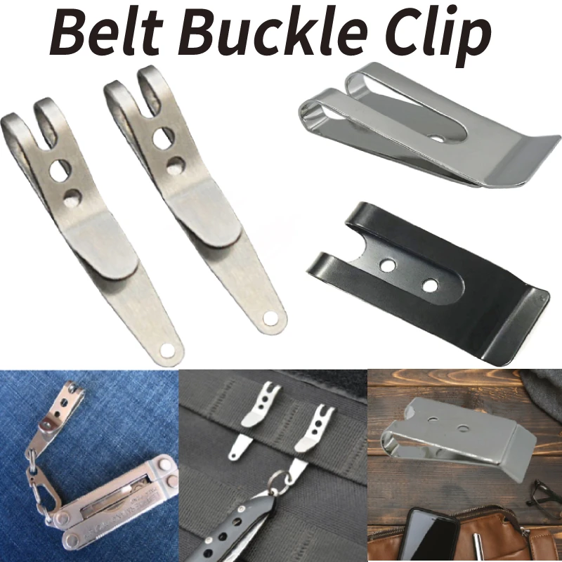 Black-Metal-Spring-Buckles-Belt-Holster-Sheath-Clip-Clasp-for-Pockets ...