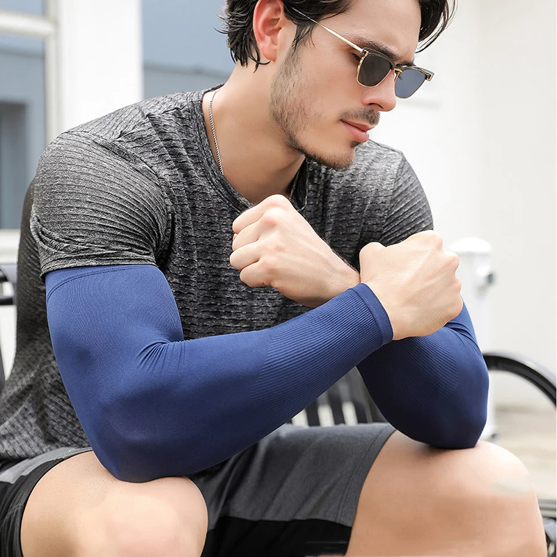2Pcs-XXL-Cooling-Arm-Sleeves-Cover-Sports-Running-UV-Sun-Protection ...