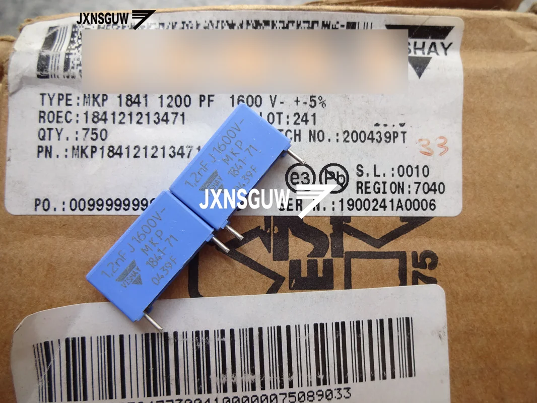 20pcs New Original Vishay Ero1841 0.0012uf 1600v P15mm Audio Capacitor ...