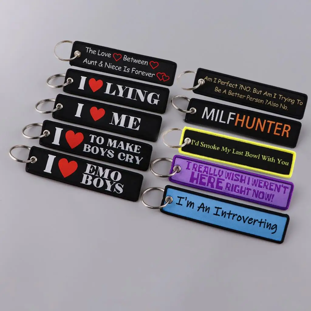 I-Love-Emo-Boys-Embroidery-Key-Fobs-Quote-Key-Tags-Red-Heart-Keychains ...