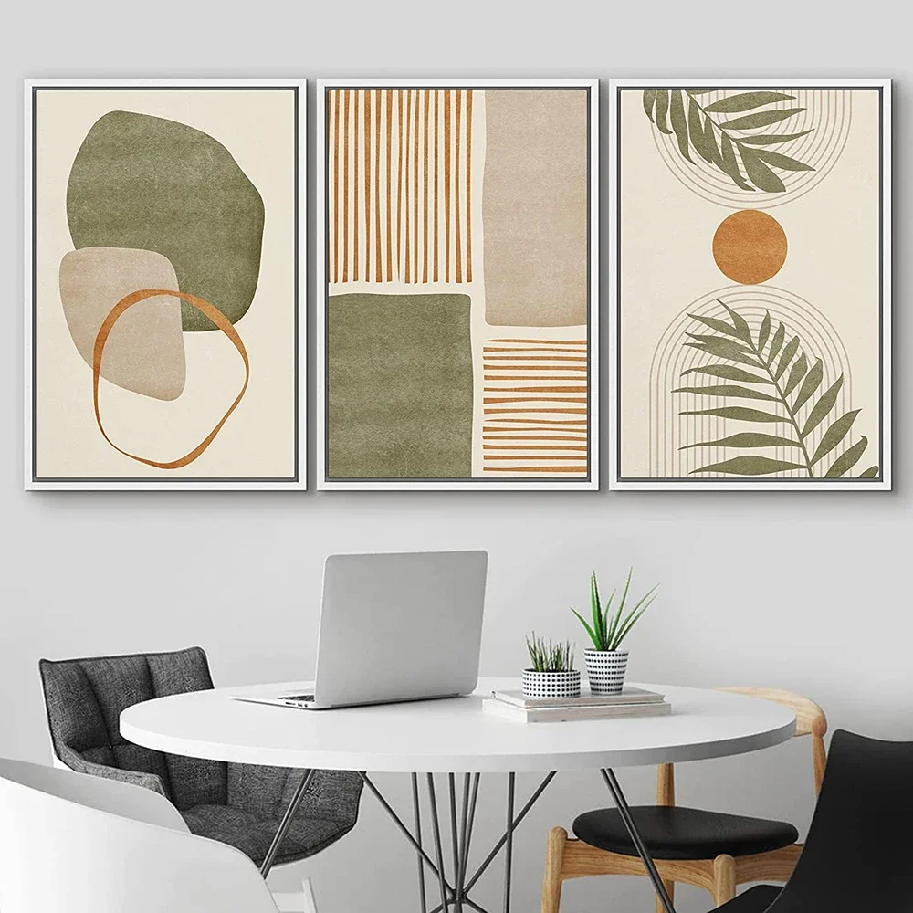 Simple Style Canvas Print Posters Wall Art Painting Set of 3 Tropical ...