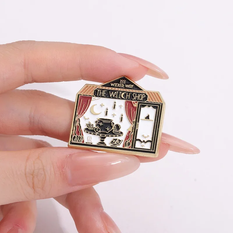 333-Wicked-Way-The-Witch-Shop-Enamel-Brooch-Pin-Cartoon-House-Backpack ...