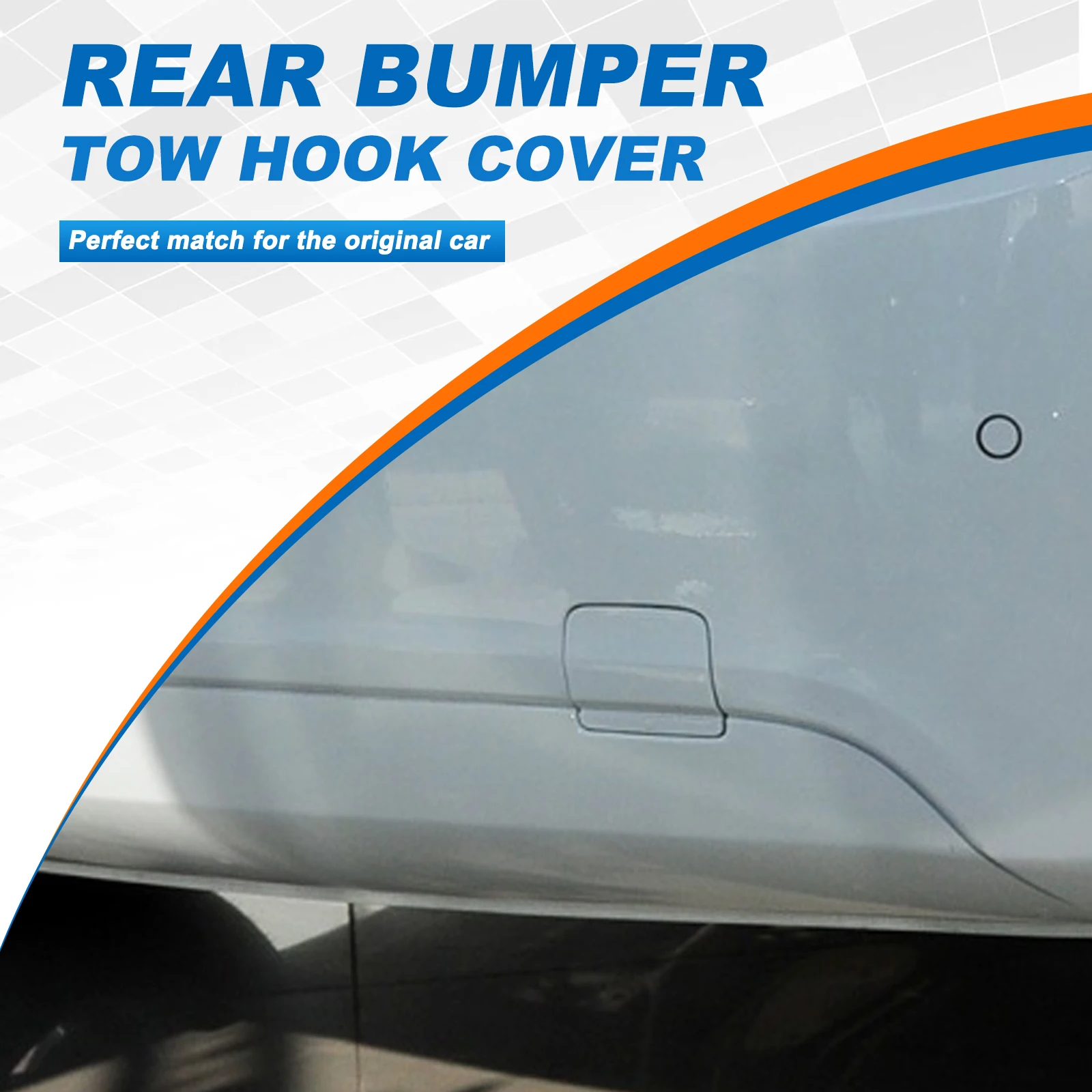 Côté passager noir-Crochet de remorquage de pare-chocs arrière pour ...