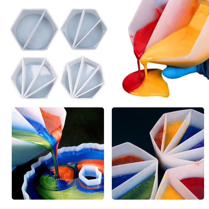 Resin Silicone Molds Pouring | Acrylic Paint Pouring Split Cup - Cup ...