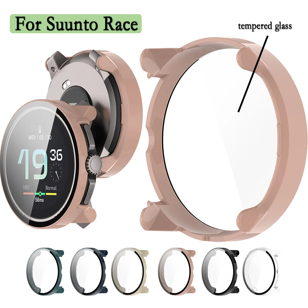 For-Suunto-Race-Watch-Case-2-in-1-Protective-Case-With-Screen-Tempered ...