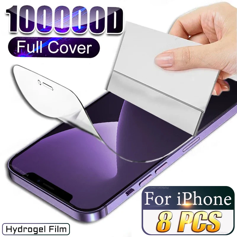 8PCS-Full-Cover-Tpu-Film-For-For-iPhone-15-13-Pro-Max-Screen-Protector ...