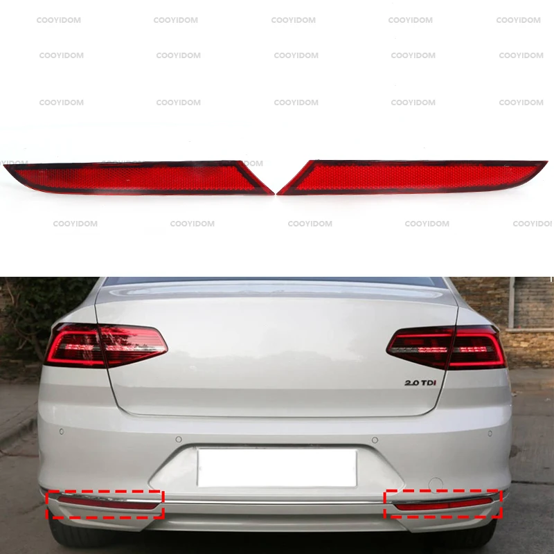 Car Rear Bumper Reflector Warning Light Strip Cover Bar Accessories For ...