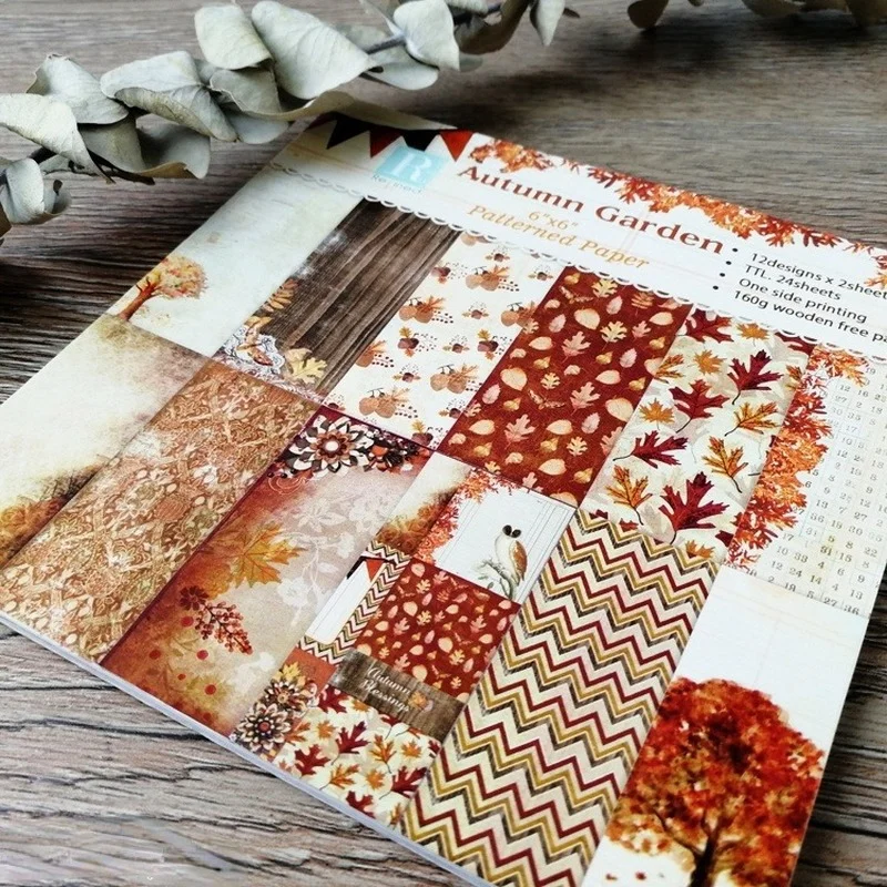 Autumn-Garden-Patterned-Paper-Scrapbooking-Paper-Pack-Handmade-Craft ...