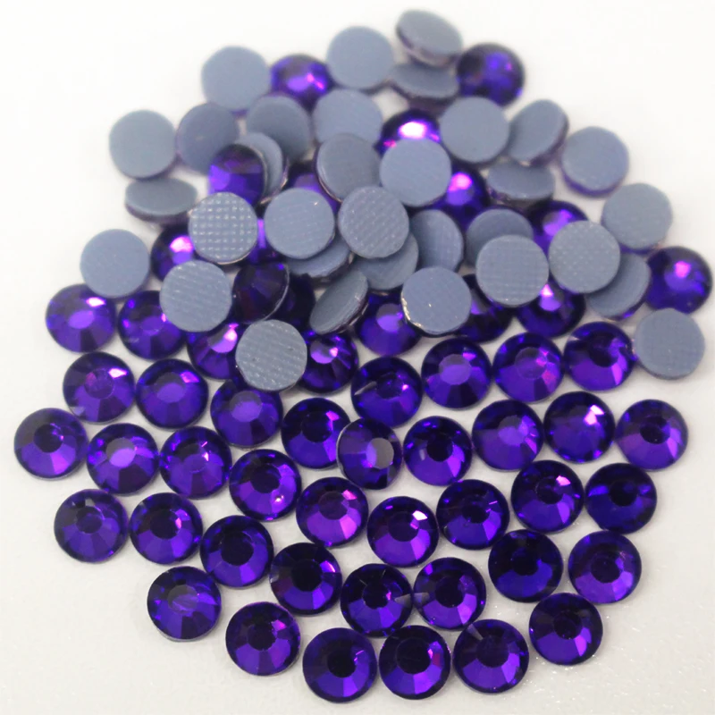 Dark Purple Hotfix 2038 Quality SS16 SS20 SS30 rhinestone color Flat ...