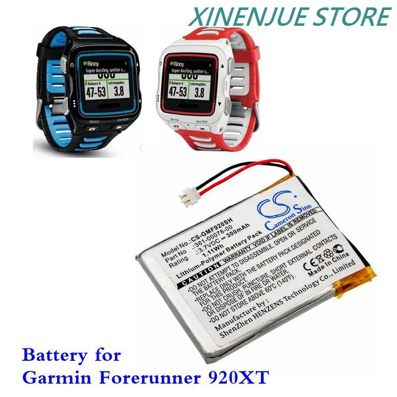 Bater-a-de-reloj-inteligente-para-Garmin-Forerunner-920XT-3-7-V-300mAh ...