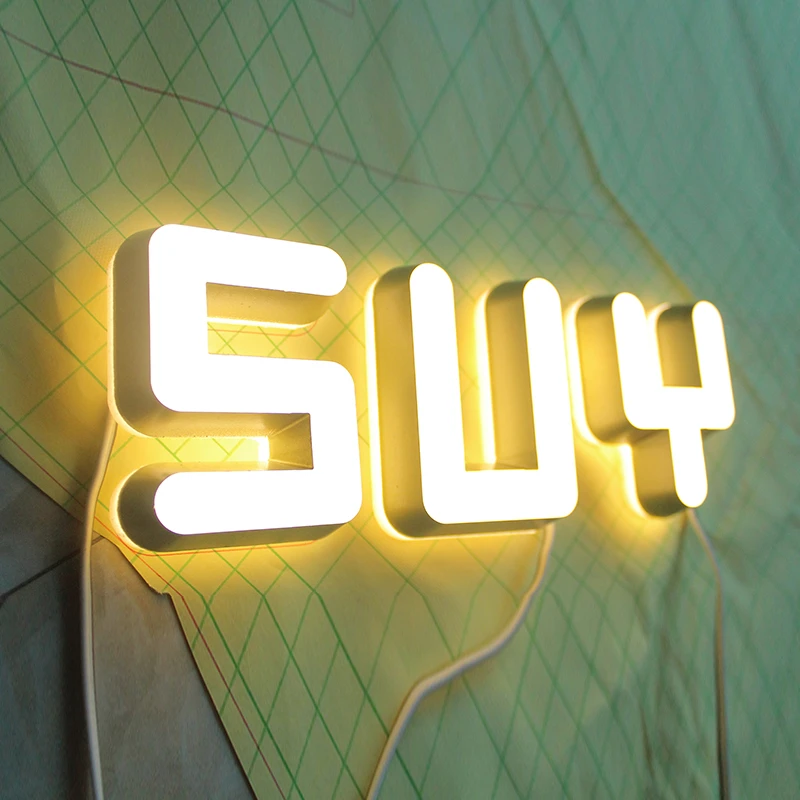 Business Acrylic Light Letters Sign Custom Wall Decor Store Brand Name ...