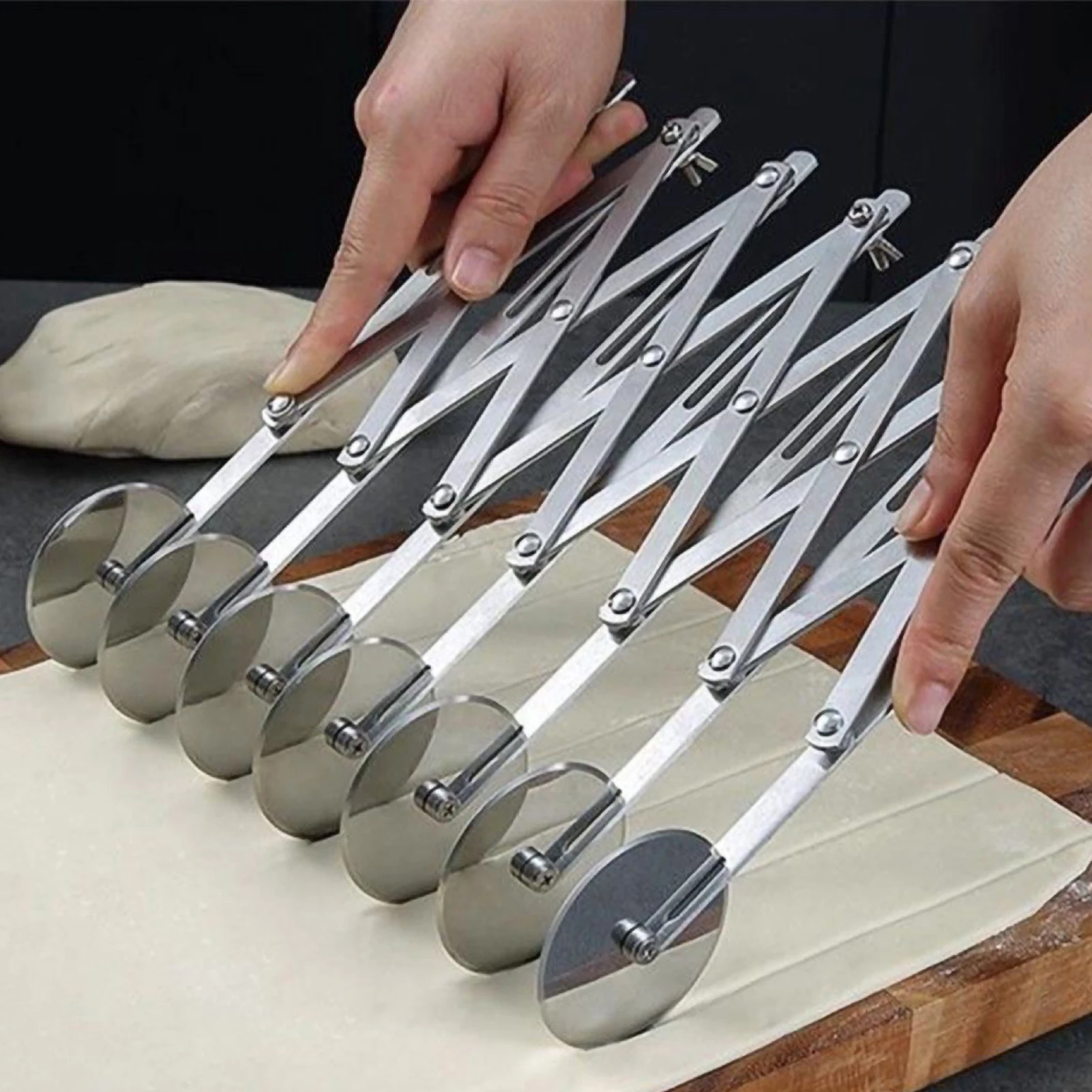 Multi-Wheels-Pizza-Slicer-Cutter-Dough-Divider-Side-Pasta-Knife-Roller ...