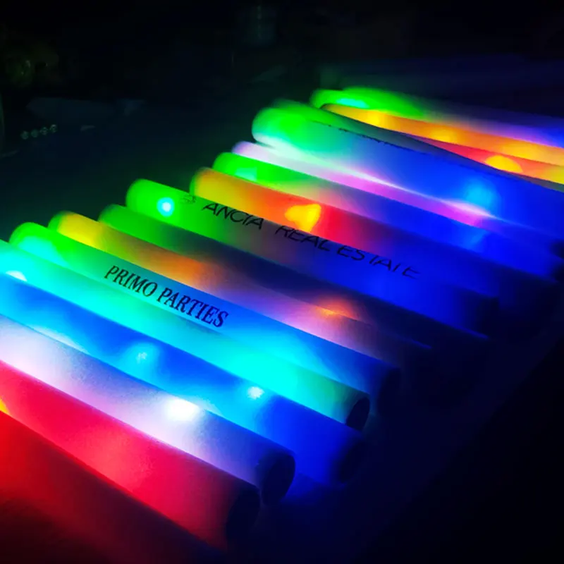 LED Glow Sticks Glow Foam Sticks Customized Personalized Flashing ...