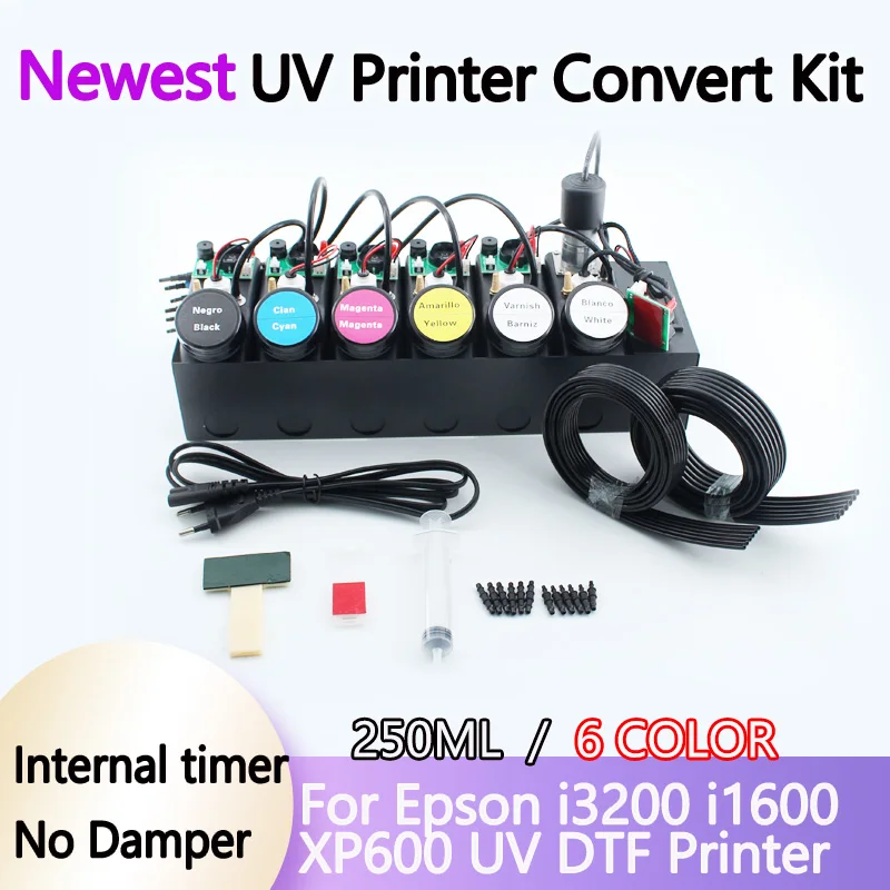 DTF UV Printer Convert Kit with Varnish CISS White Ink Stirrer And ...